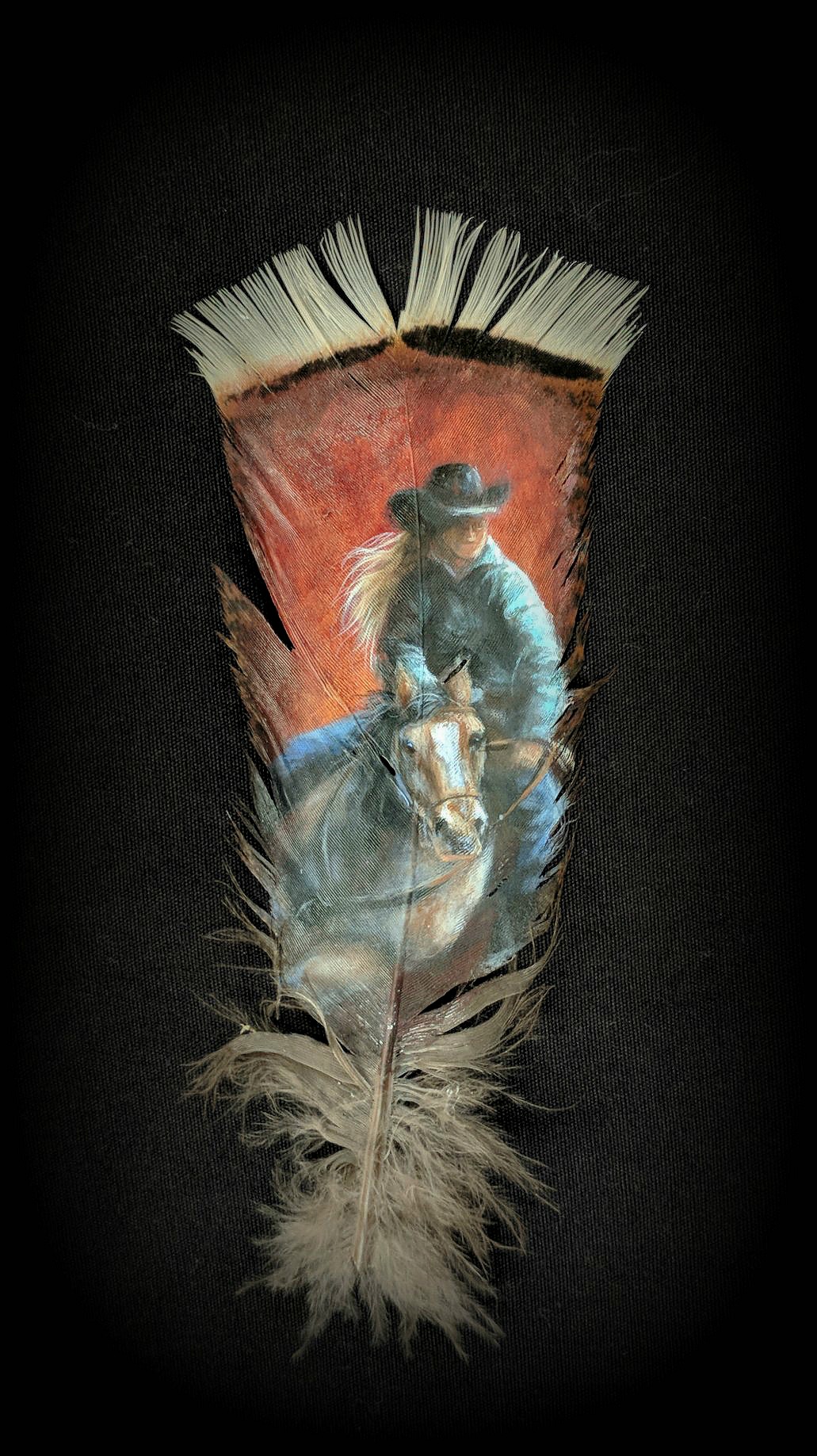 Custom Painted Hat Feathers