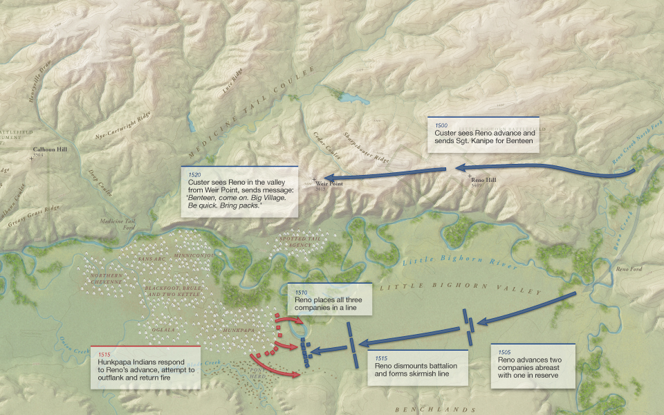 Interactive Map - The Battle of Little Bighorn
