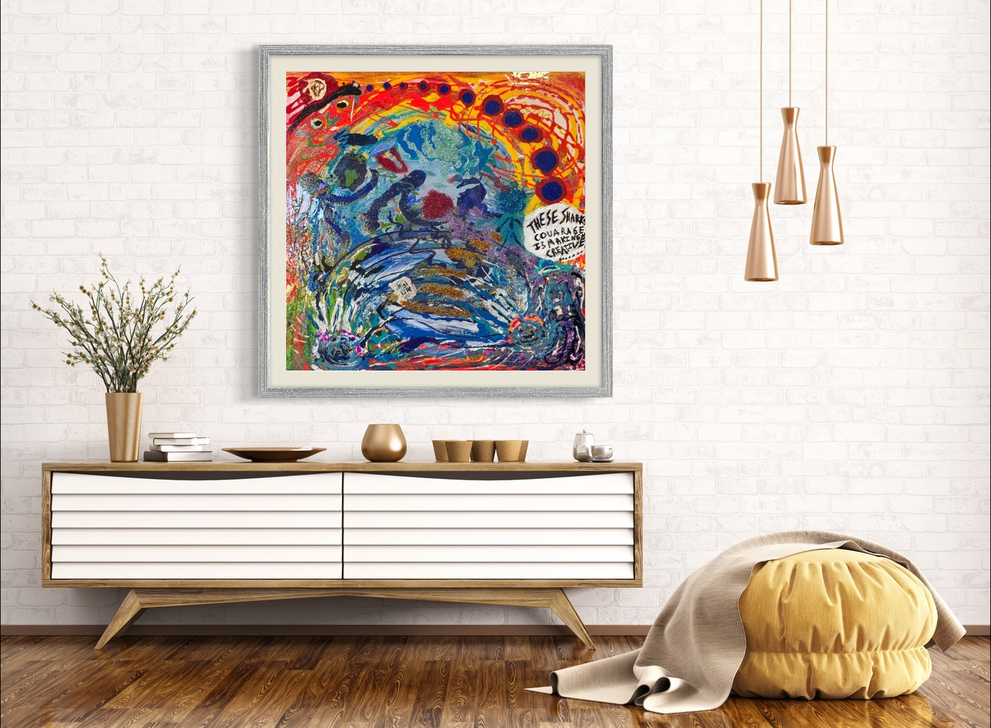 CRAZY FOR MATISSE Part of the "Animaloutofhandia" Collection 36x36 ...